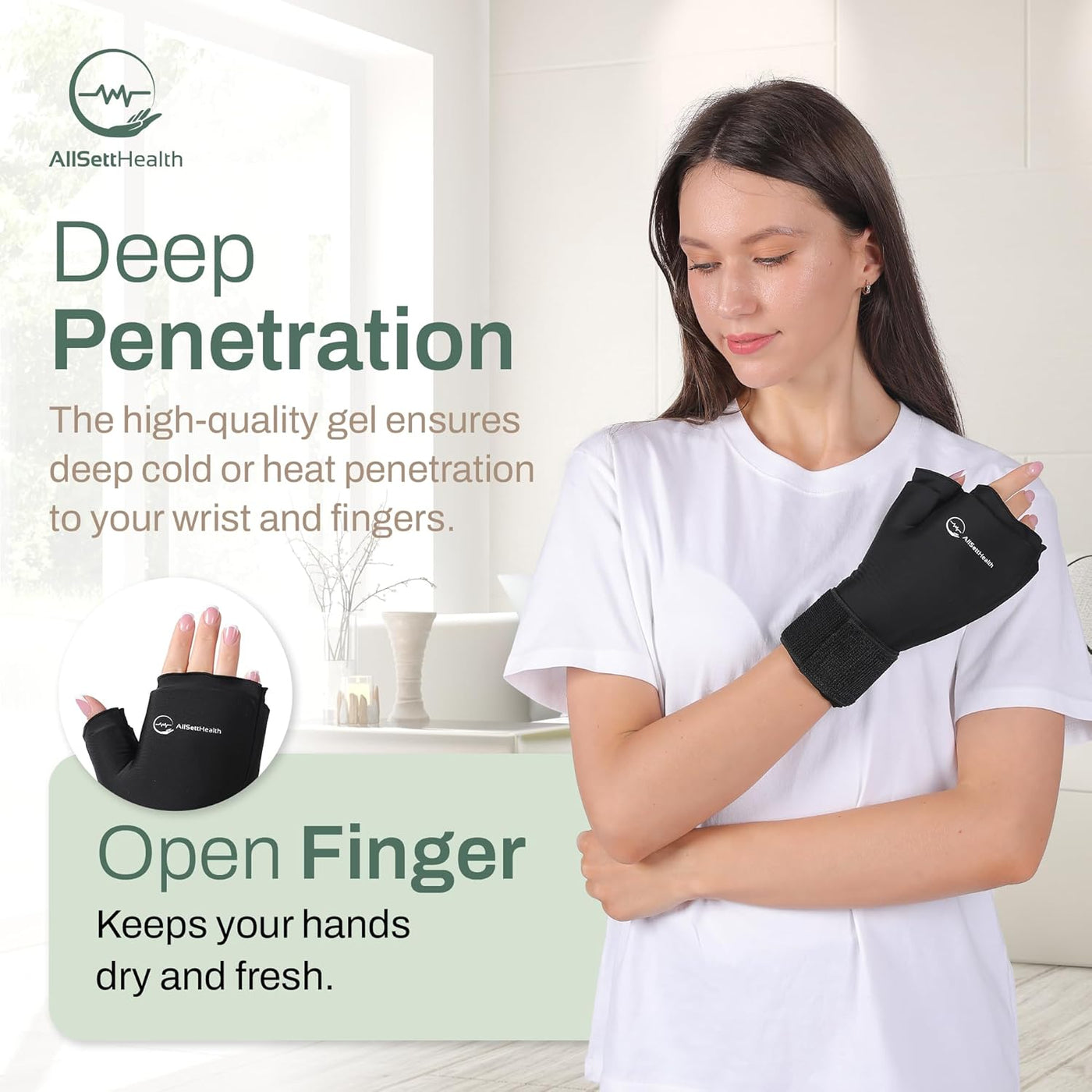 Hand Ice Pack Glove for Arthritis, Carpal Tunnel & Tendonitis — AllSett ...